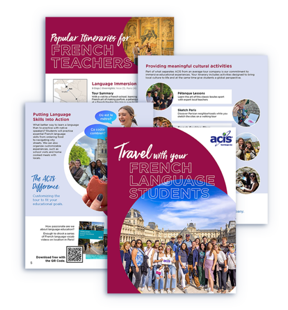 New ACIS Travel Brochure for French Teachers | ACIS Educational Tours