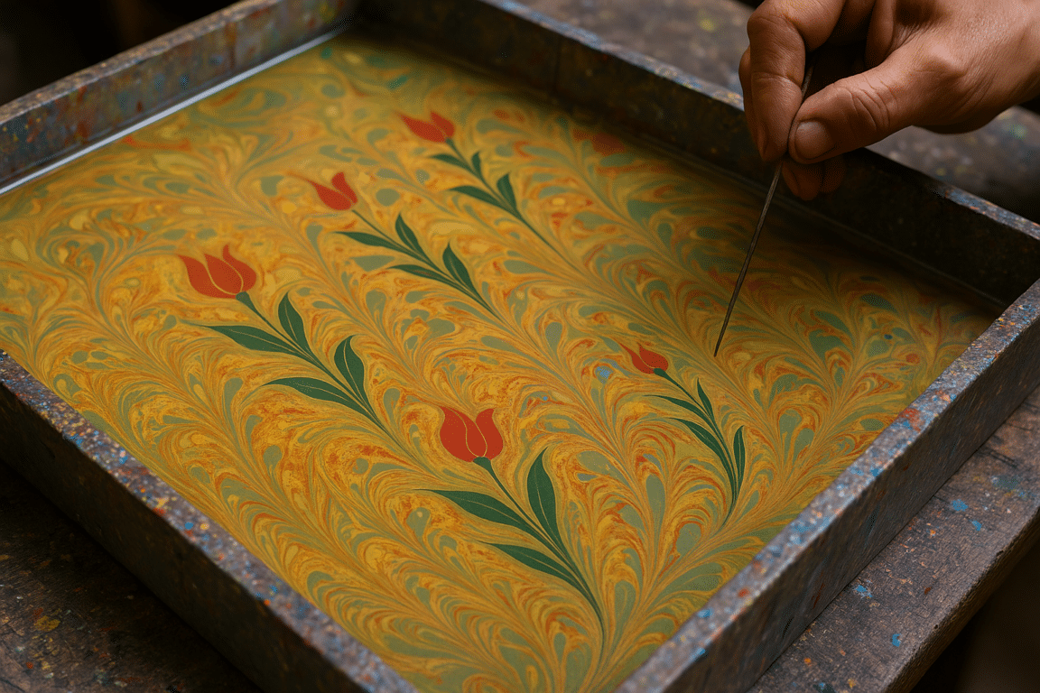 Ebru Marbling Workshop | ACIS Educational Tours